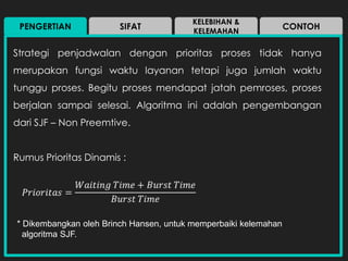 Algoritma penjadwalan cpu hrrn | PPTX