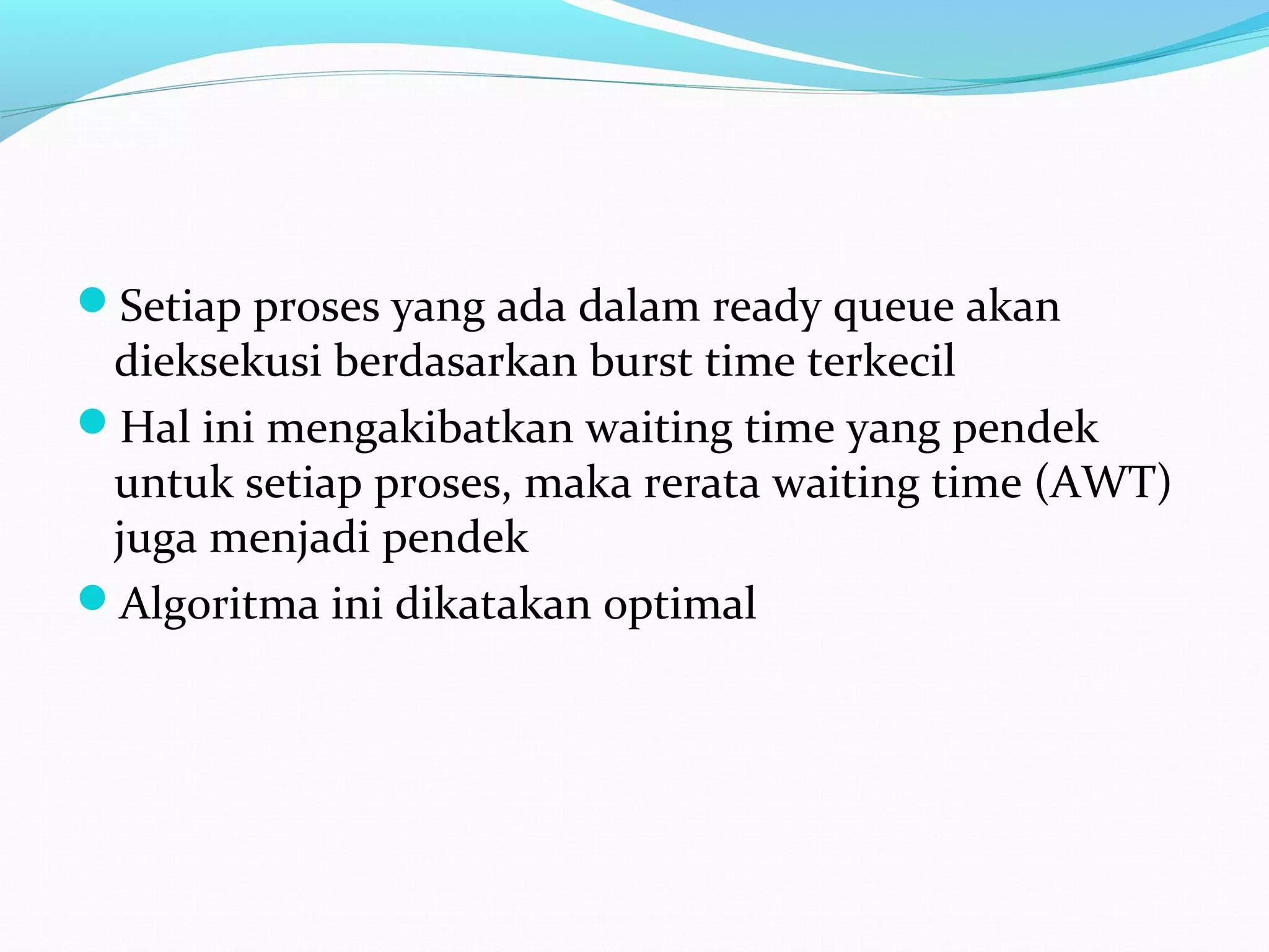 Algoritma penjadwalan proses | PPT