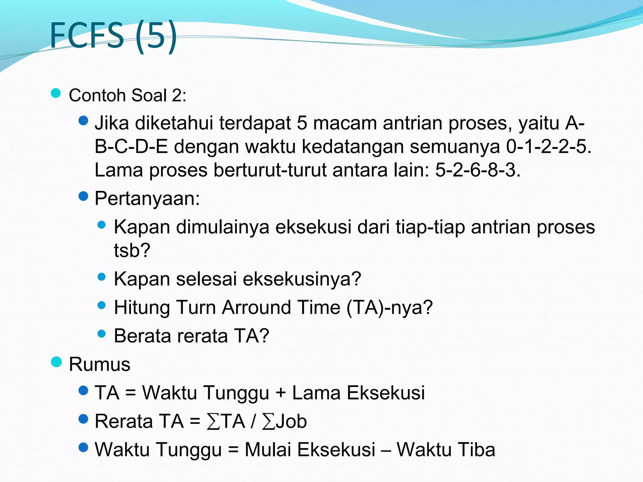 Algoritma penjadwalan proses | PPT