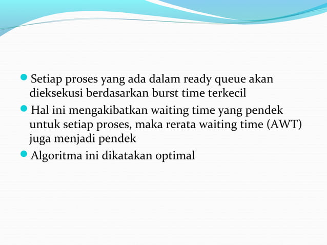 Algoritma penjadwalan proses | PPT