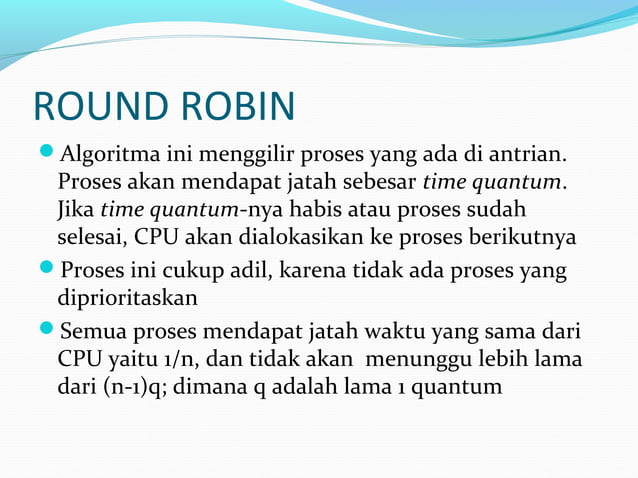 Algoritma penjadwalan proses | PPT