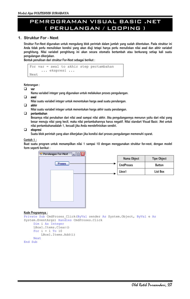 Algoritma perulangan | PDF