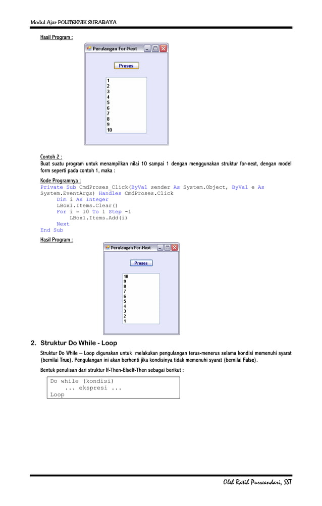 Algoritma perulangan | PDF