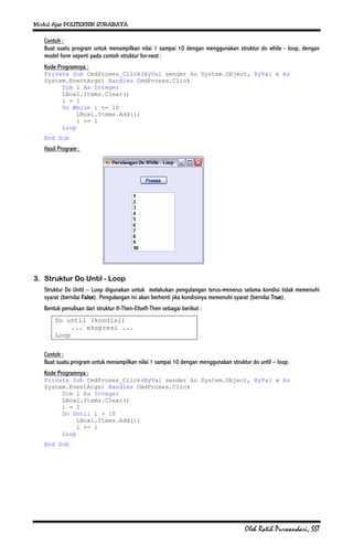 Algoritma perulangan | PDF