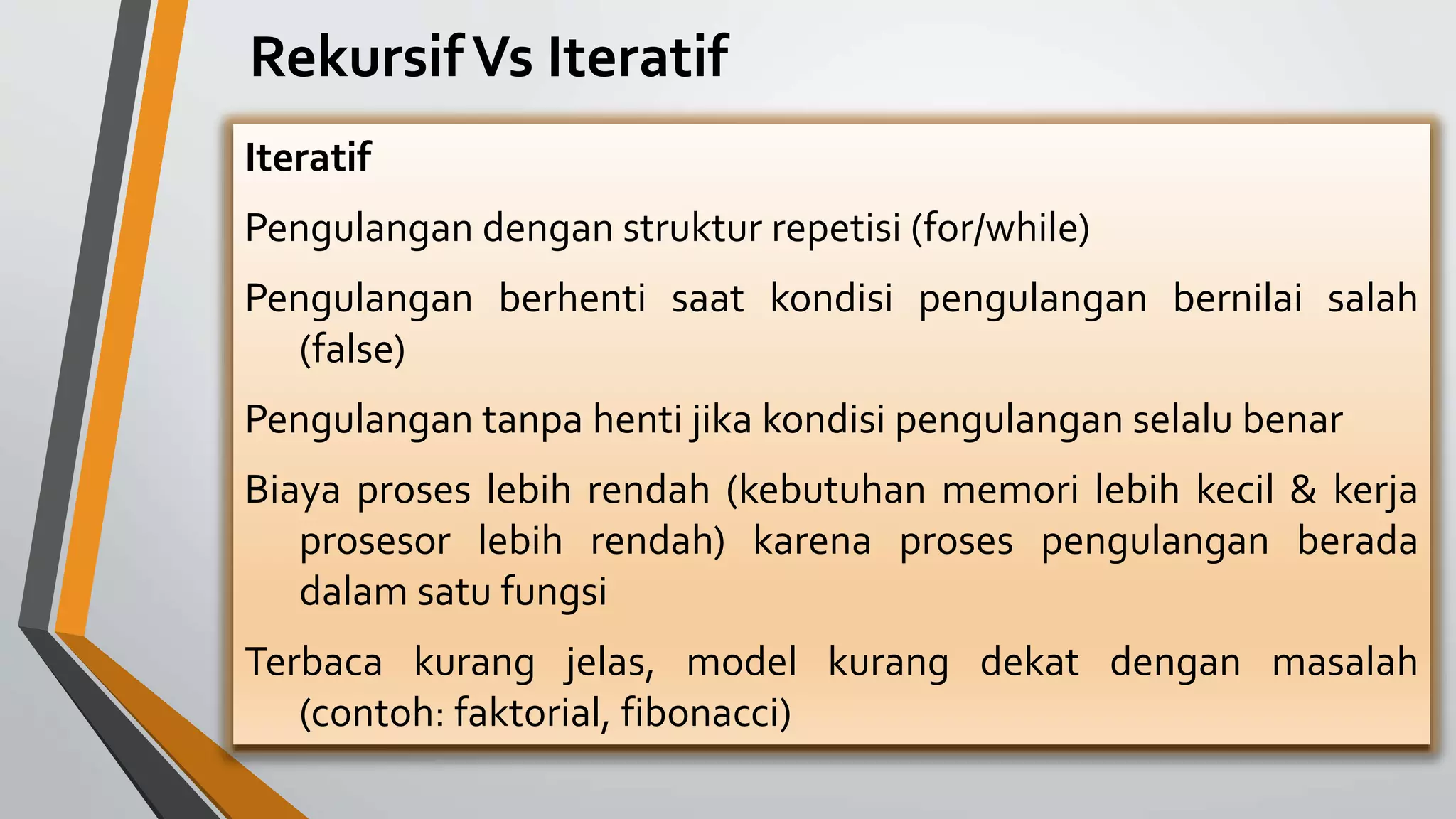 Algoritma rekursif | PPTX