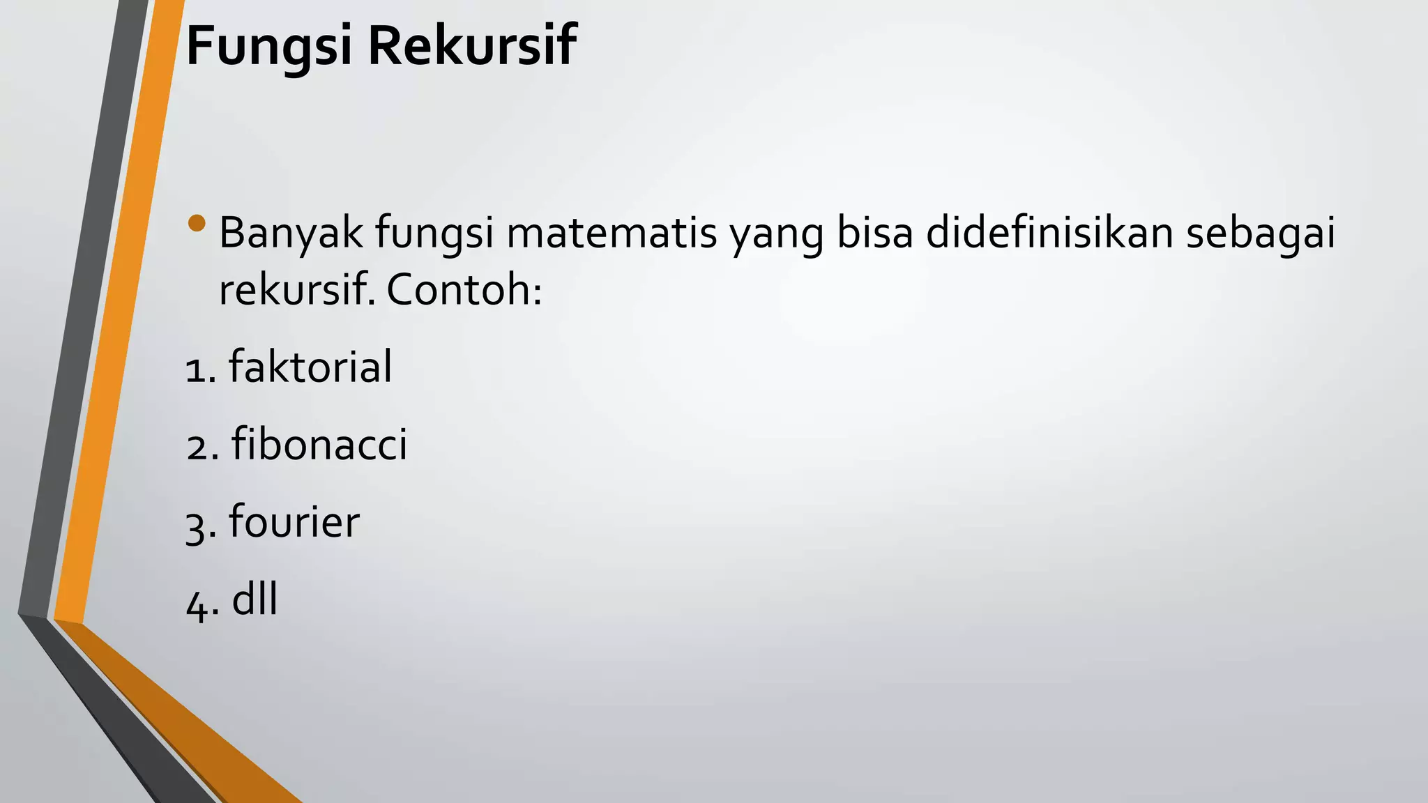 Algoritma rekursif | PPTX