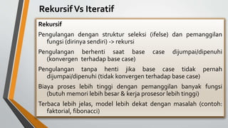 Algoritma rekursif | PPTX