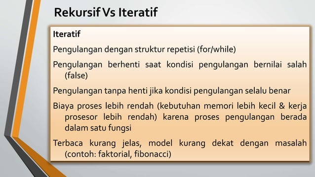 Algoritma rekursif | PPTX