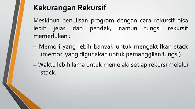 Algoritma rekursif | PPTX