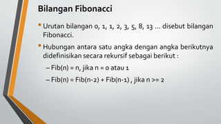 Algoritma rekursif | PPTX