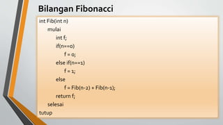 Algoritma rekursif | PPTX