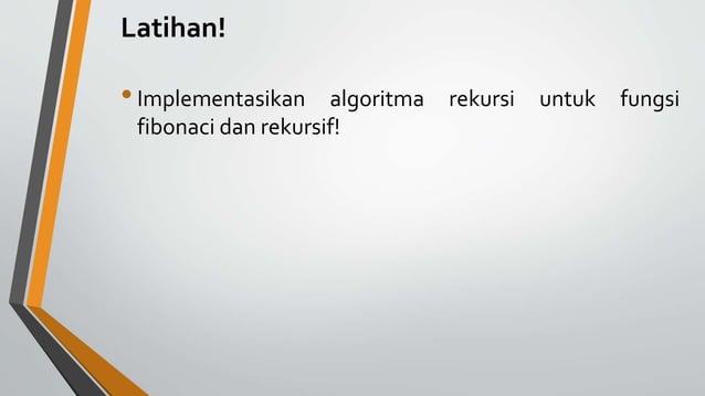 Algoritma rekursif | PPTX