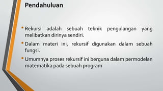 Algoritma rekursif | PPTX