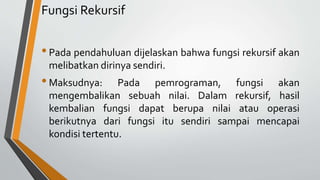 Algoritma rekursif | PPTX