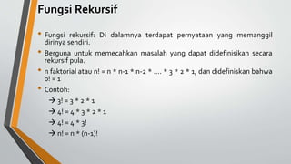 Algoritma rekursif | PPTX