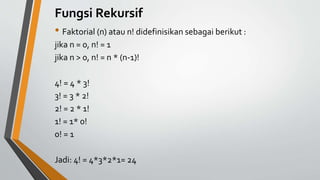 Algoritma rekursif | PPTX