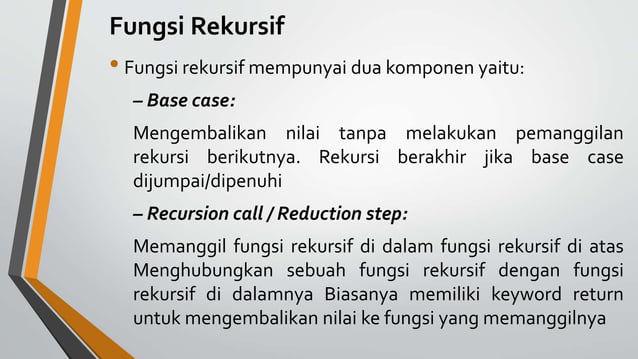 Algoritma rekursif | PPTX