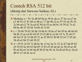 Matkul Kriptografi: Algoritma RSA (2015).ppt