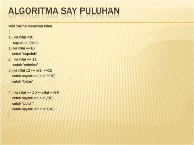 Algoritma say bilangan ratusan Algoritma say bilangan ratusan | PPT