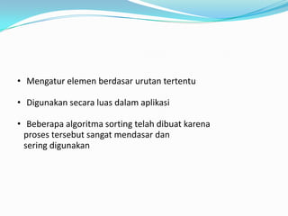 Algoritma sorting | PPTX