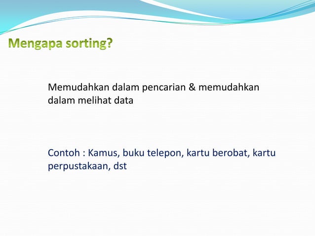 Algoritma sorting | PPTX