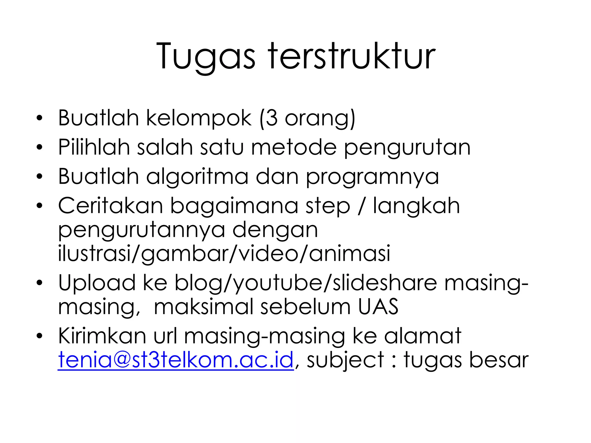 Algoritma sorting | PPTX