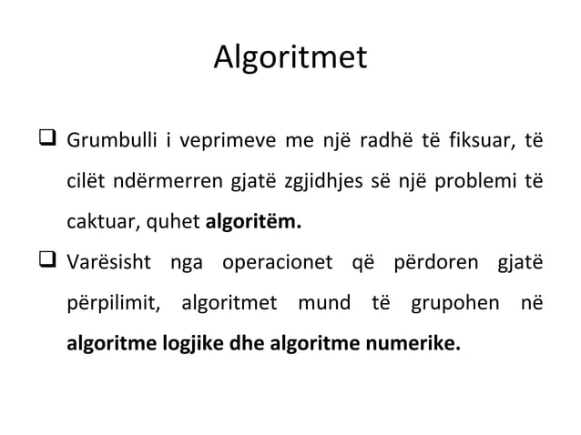 Algoritmet | PPT