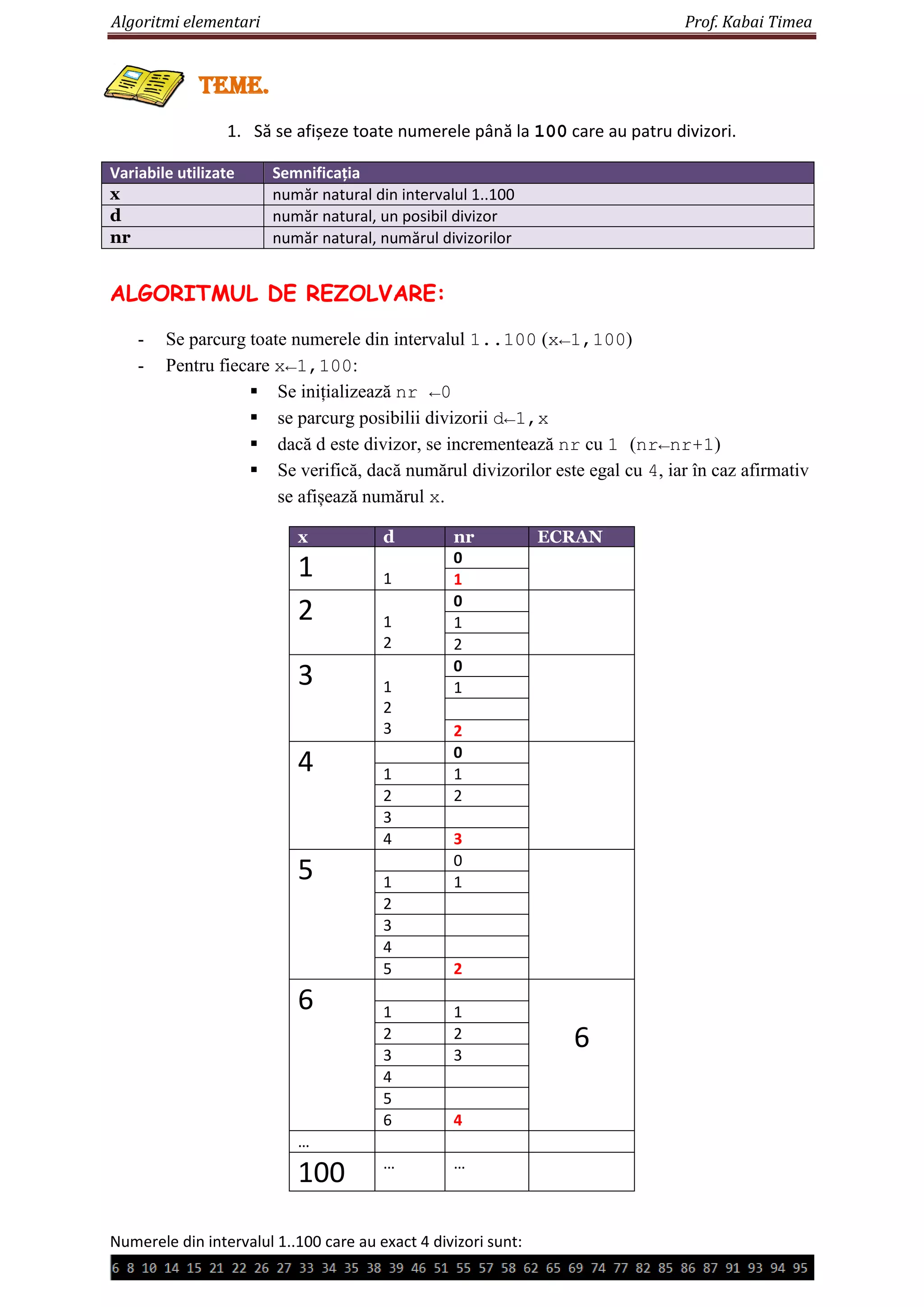 Algoritmi elementari(1) | PDF