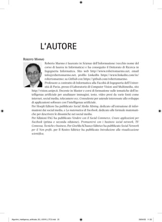 "Algoritmi intelligenza artificiale" autore Marmo editore Hoepli | PDF