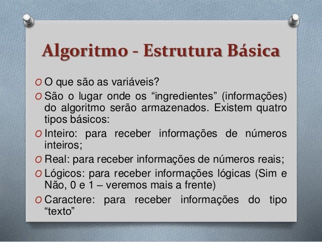 Algoritmo estrutura básica