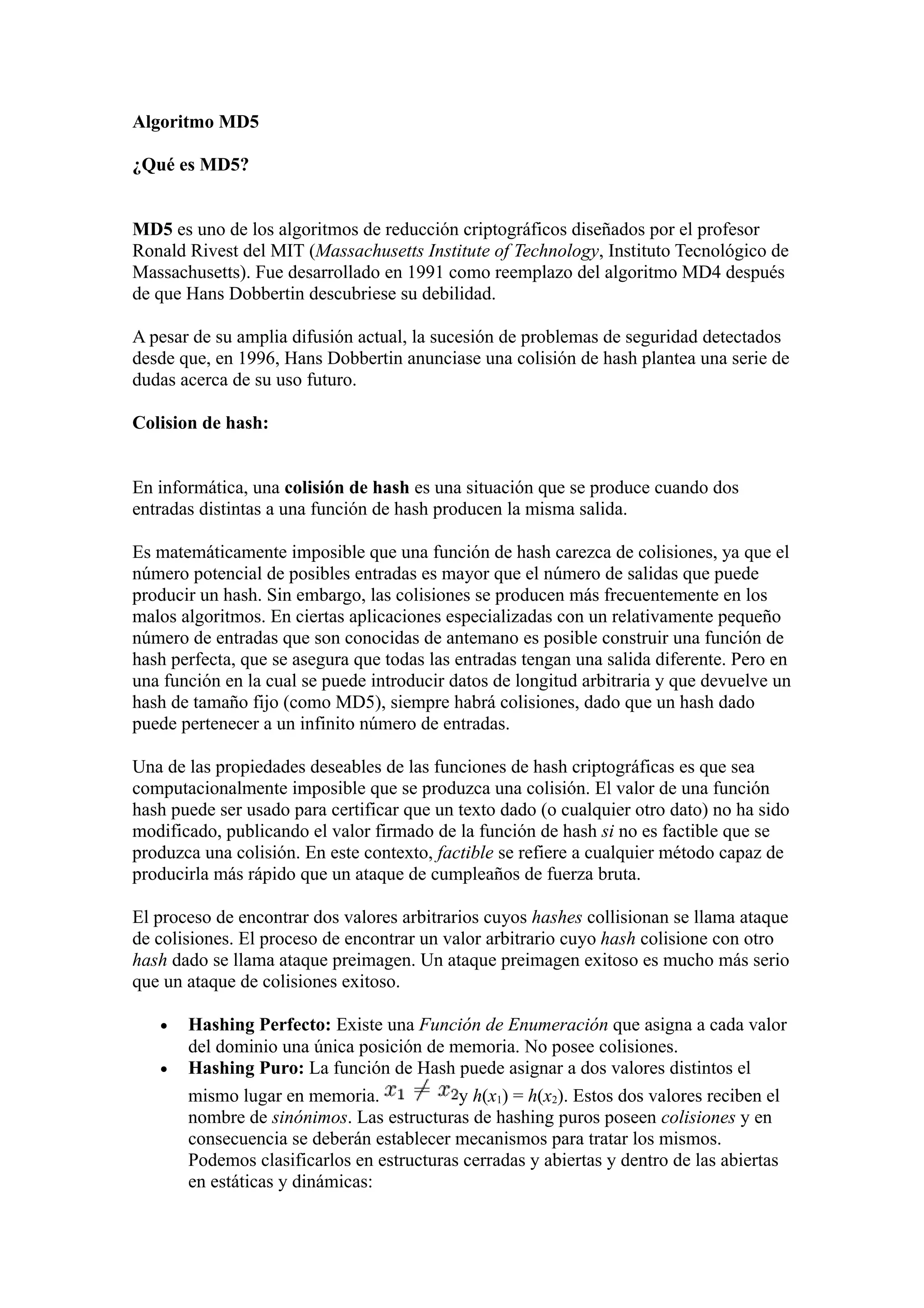 Algoritmo Md5 Pdf