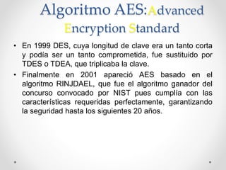 Algoritmo aes | PPTX