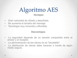 Algoritmo aes | PPTX