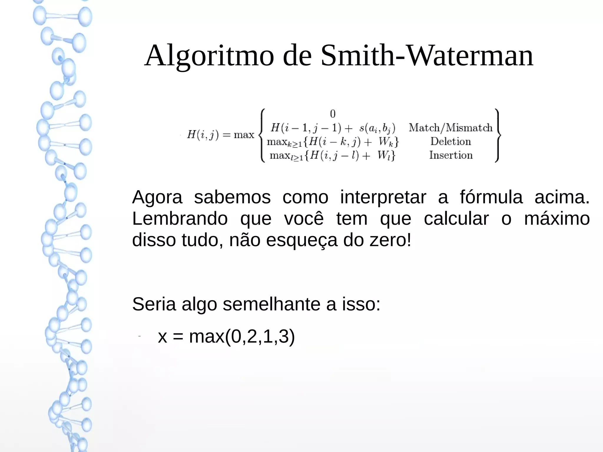 Algoritmo de Smith-Waterman | PDF