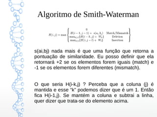 Algoritmo de Smith-Waterman | PDF