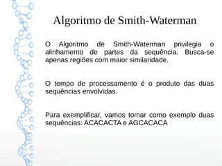 Algoritmo de Smith-Waterman | PDF
