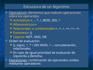Algoritmos. ¿Qué son? formatos. Algoritmos VS programas | PPT