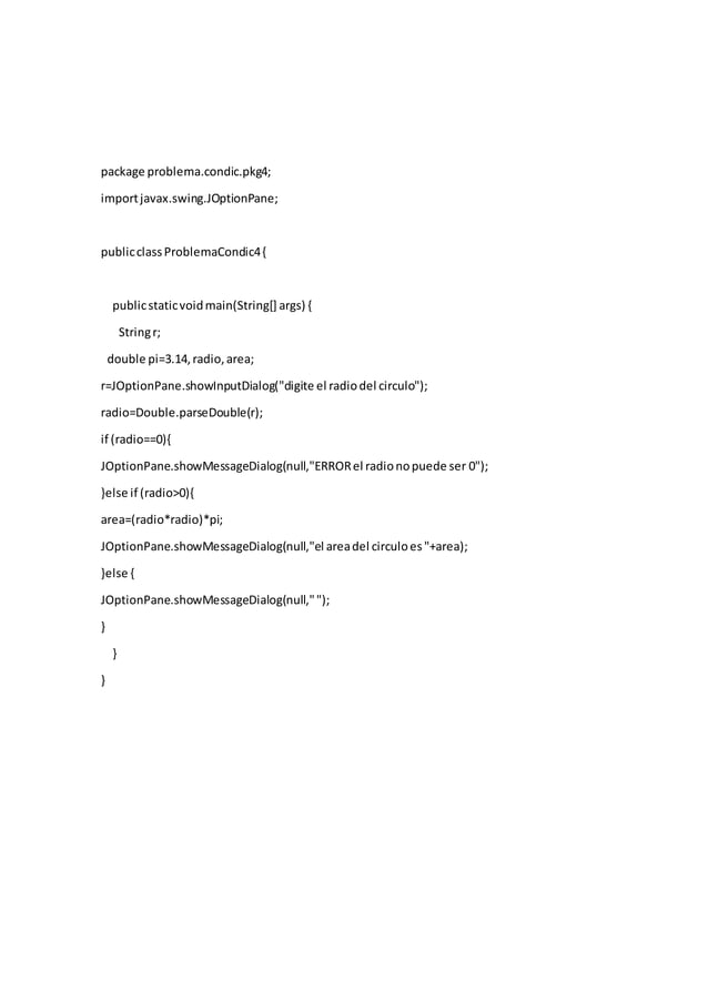 algoritmos condicionales y simples. | PDF