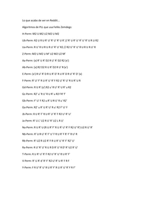 Algoritmos cubo | DOCX