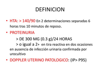 Algoritmo seguimiento preeclampsia | PPTX