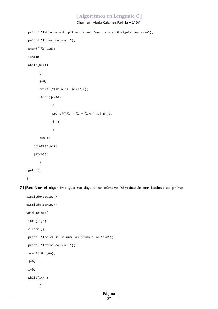 Ejemplos De Algoritmos En C Bsicos Aprendiendo A Programar Ejemplos De Algoritmos En C Bsicos Aprendiendo A Programar