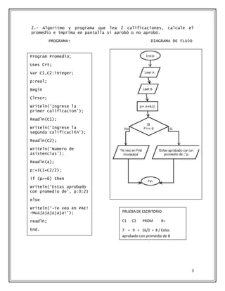 Algoritmos if y case | DOCX