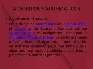 Algoritmos matematicos | PPTX