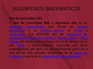 Algoritmos matematicos | PPTX