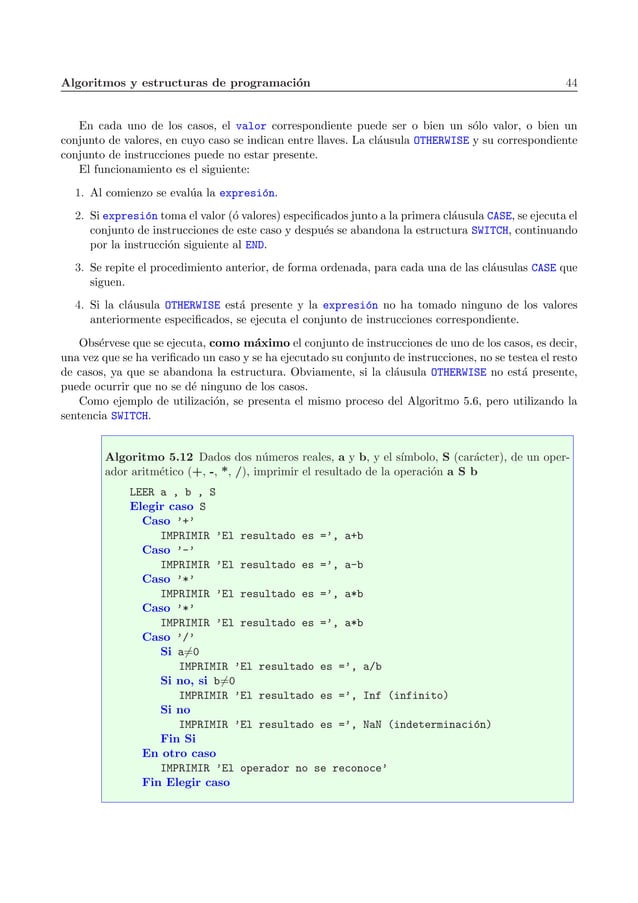 Algoritmos y estructuras de programacion | PDF