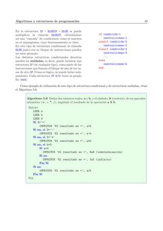 Algoritmos y estructuras de programacion | PDF