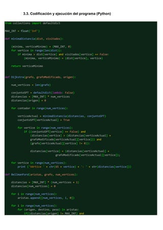 Algoritmos de Johnson en Python | PDF
