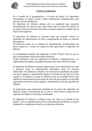 Algoritmos de Johnson en Python | PDF