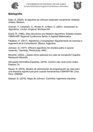 Algoritmos de Johnson en Python | PDF