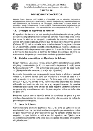 Algoritmos de Johnson en Python | PDF